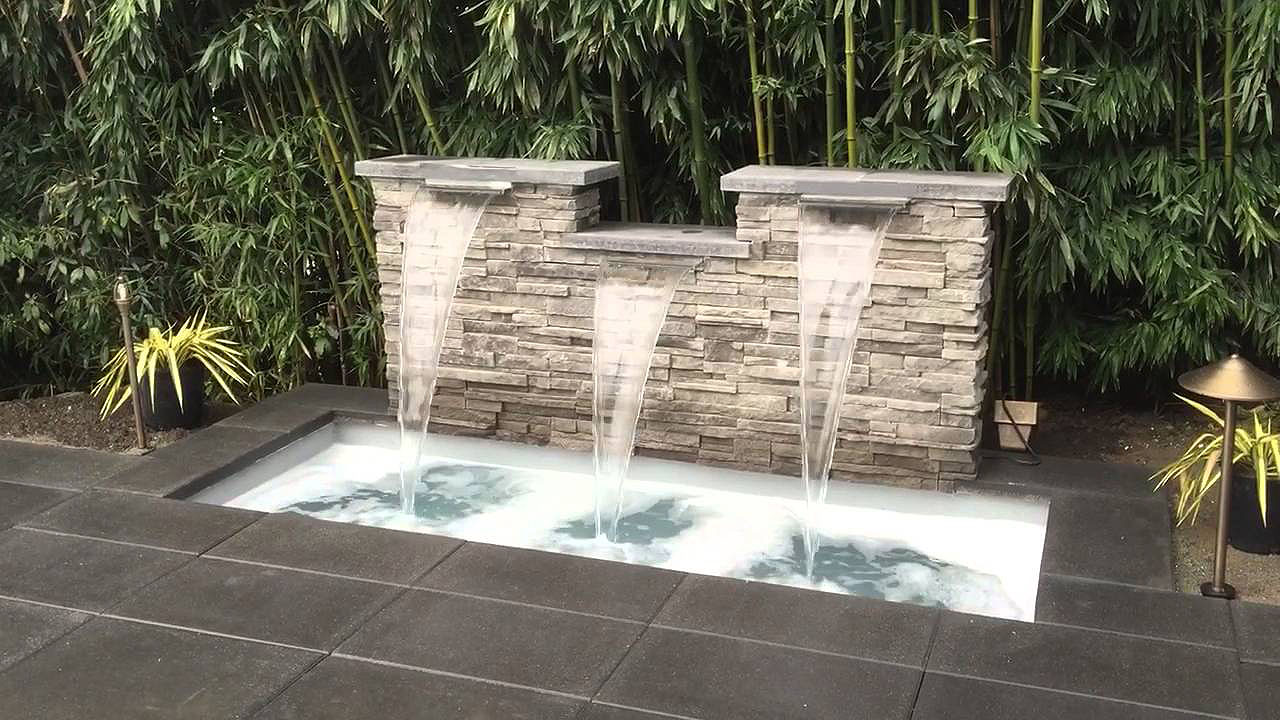 Modern Backyard Ideas with Water Feature or Decorative Pond - Colour My ...