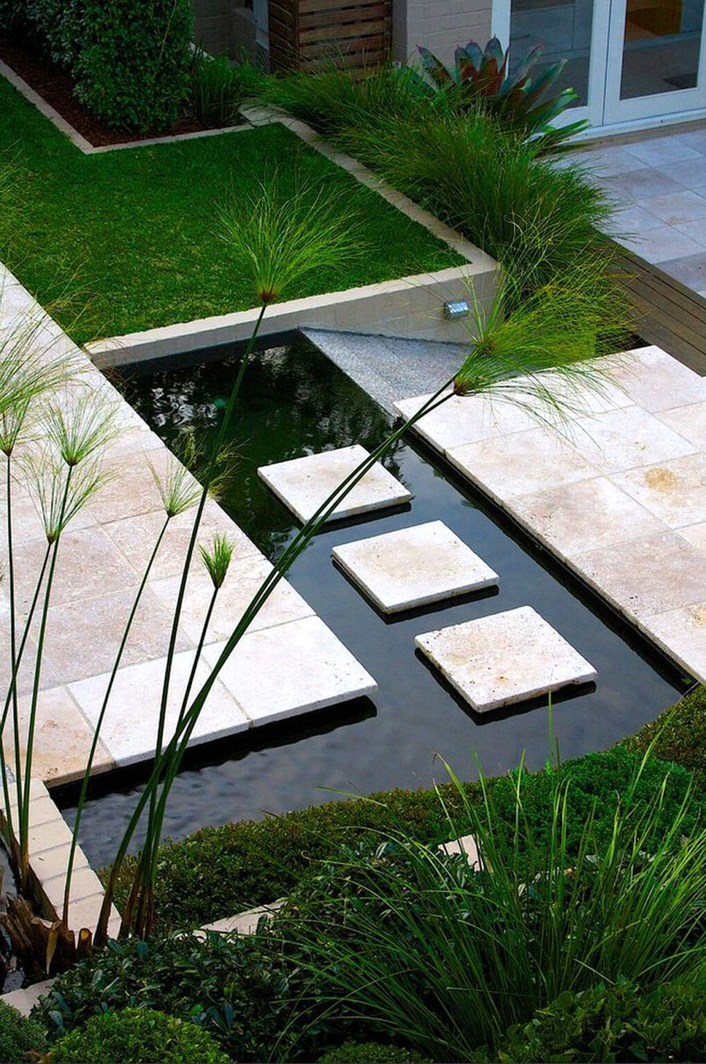 Modern Backyard Ideas with Water Feature or Decorative Pond - Colour My ...